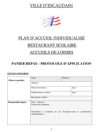 Informations, inscriptions et réservations au restaurant scolaire | Ville d'Escaudain